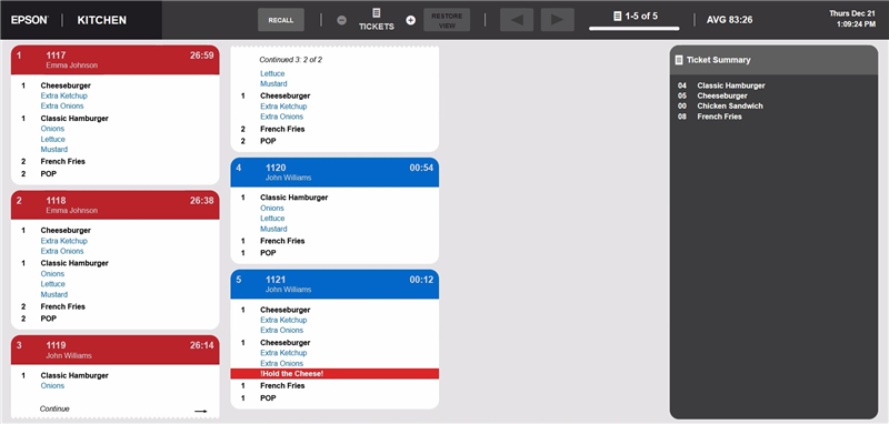 Epson TrueOrder KDS Kitchen Display Systems | POSGuys.com